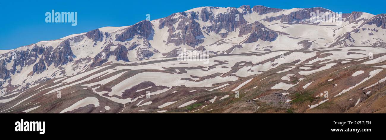 Views of high plateaus and snow-capped mountains. Antalya Turkey Stock ...