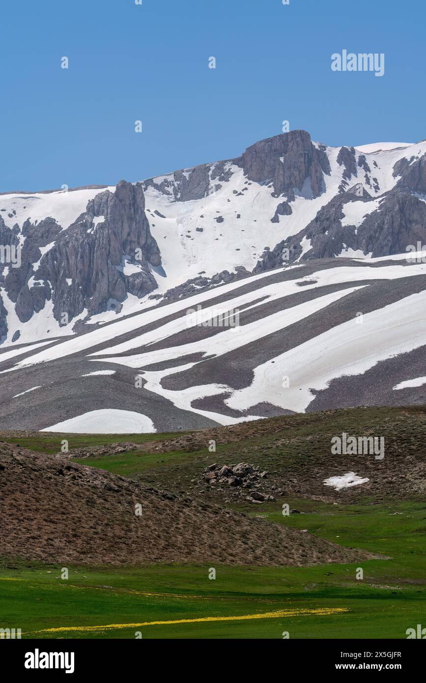Views of high plateaus and snow-capped mountains. Antalya Turkey Stock ...