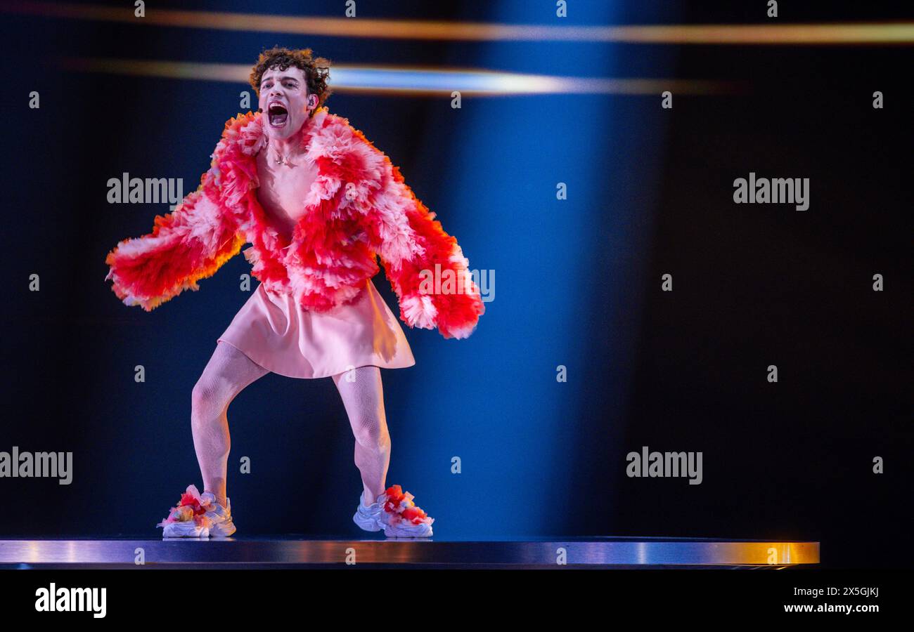 09 May 2024, Sweden, Malmö: Nemo from Switzerland with the song "The ...