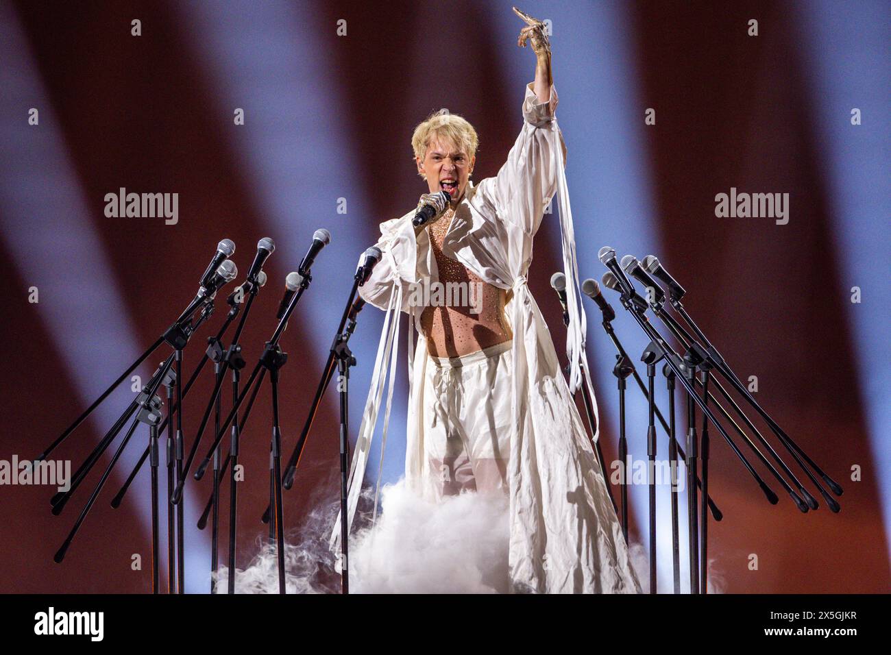 09 May 2024, Sweden, Malmö: Mustii from Belgium with the song "Before ...