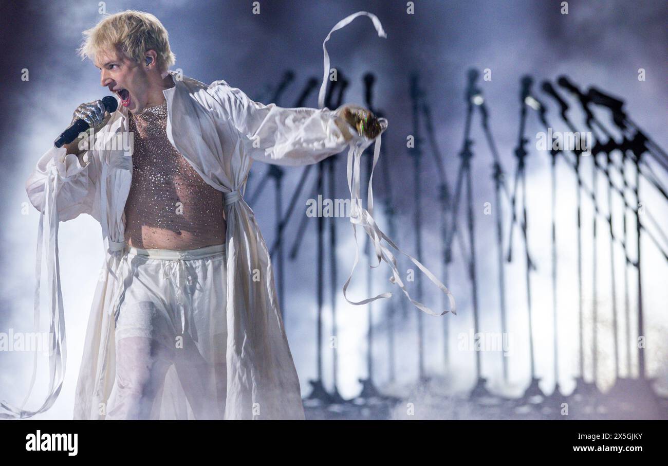 09 May 2024, Sweden, Malmö: Mustii from Belgium with the song "Before ...