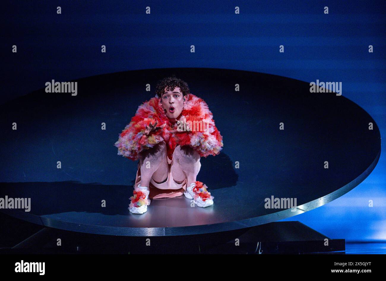 09 May 2024, Sweden, Malmö: Nemo from Switzerland with the song "The ...