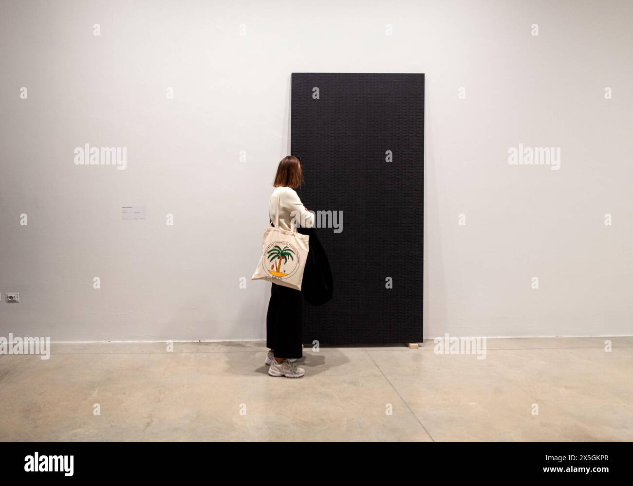 Venice, Italy - April 19, 2024: The painting of Maria Taniguchi exposed ...