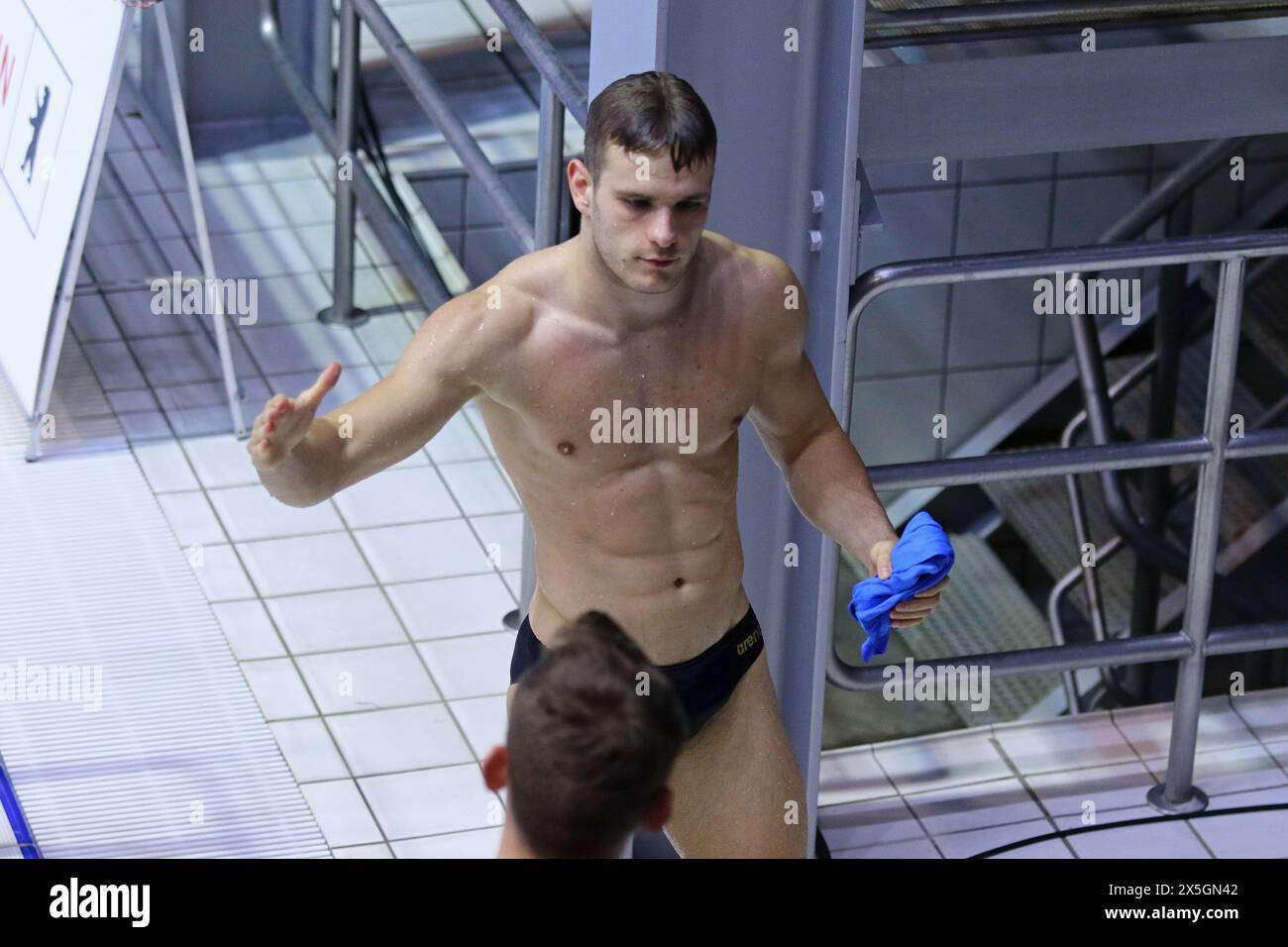 Berlin, Germany - March 24, 2024: Portrait of diver Moritz WESEMANN of Germany seen during the ...