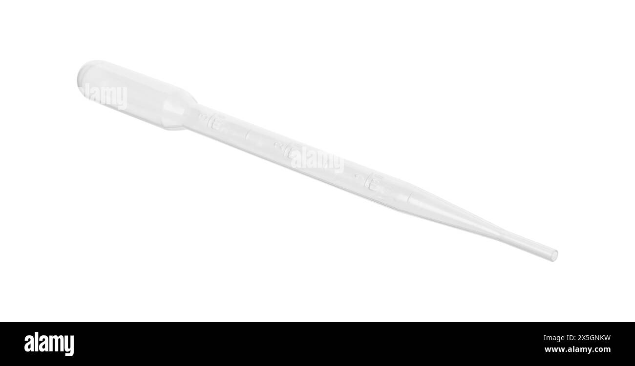 One clean transfer pipette isolated on white Stock Photo - Alamy