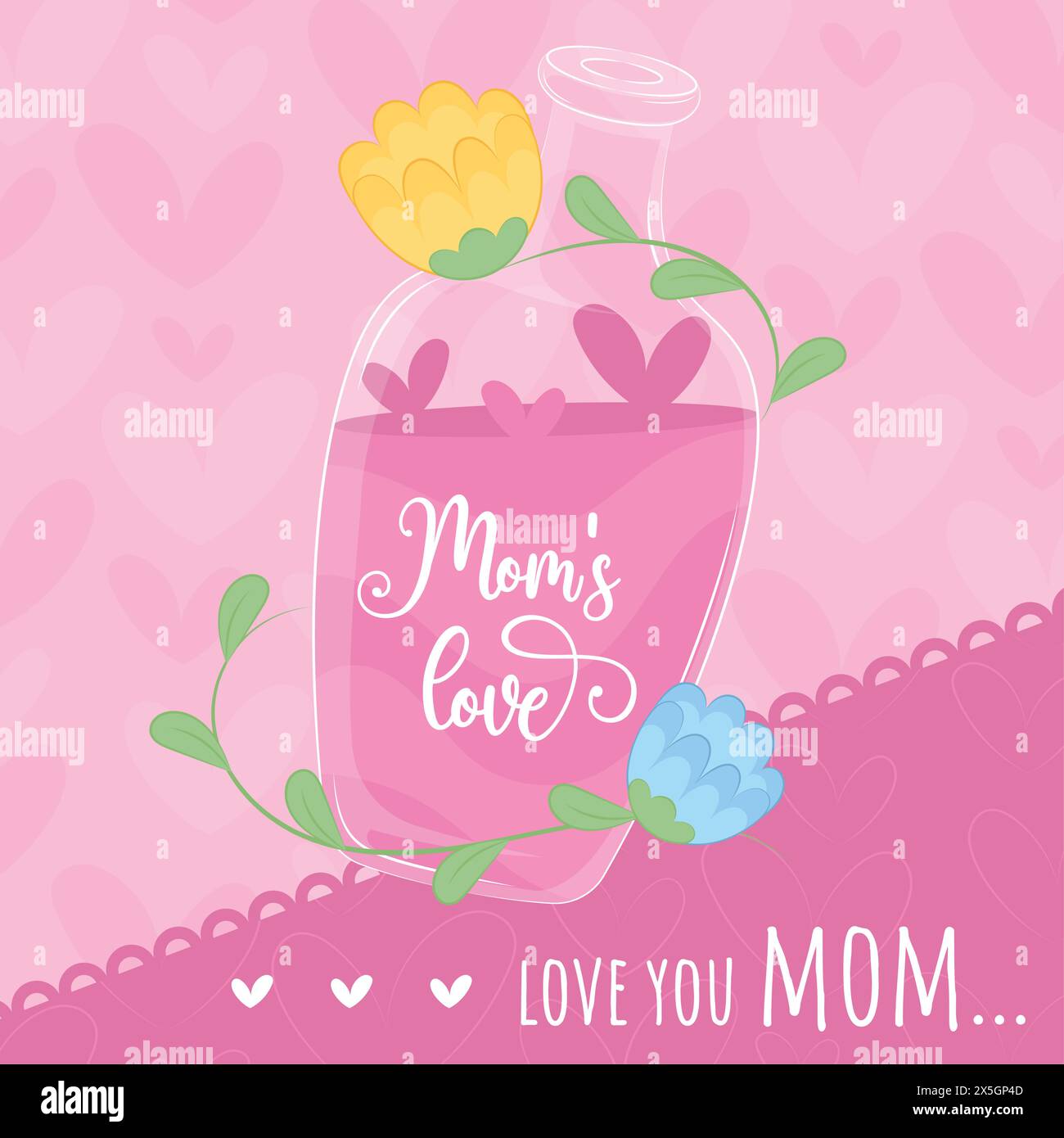 Happy mother day poster with potions Vector Stock Vector Image & Art ...