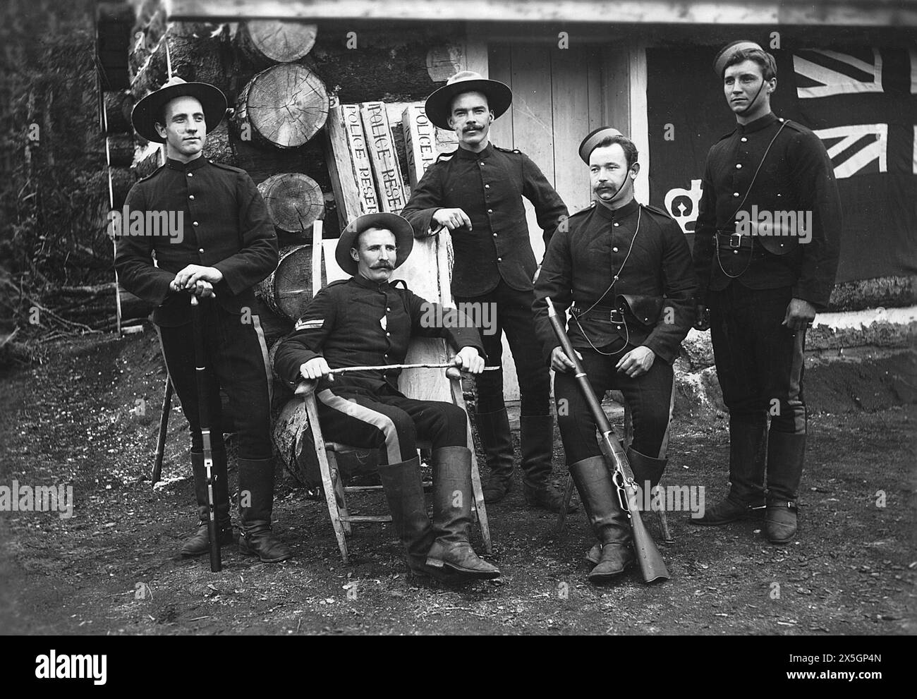 North West Mounted Police at Pleasant Camp on the Dalton Trail, Yukon ...