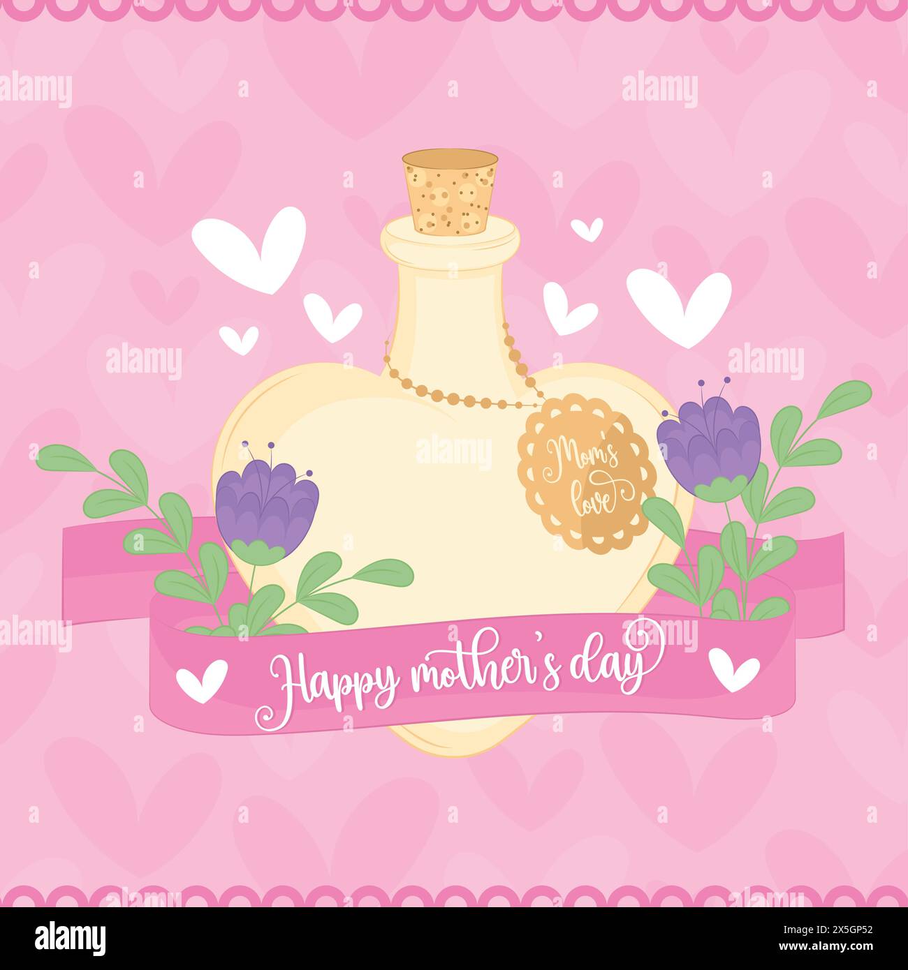 Happy mother day poster with potions Vector Stock Vector Image & Art ...