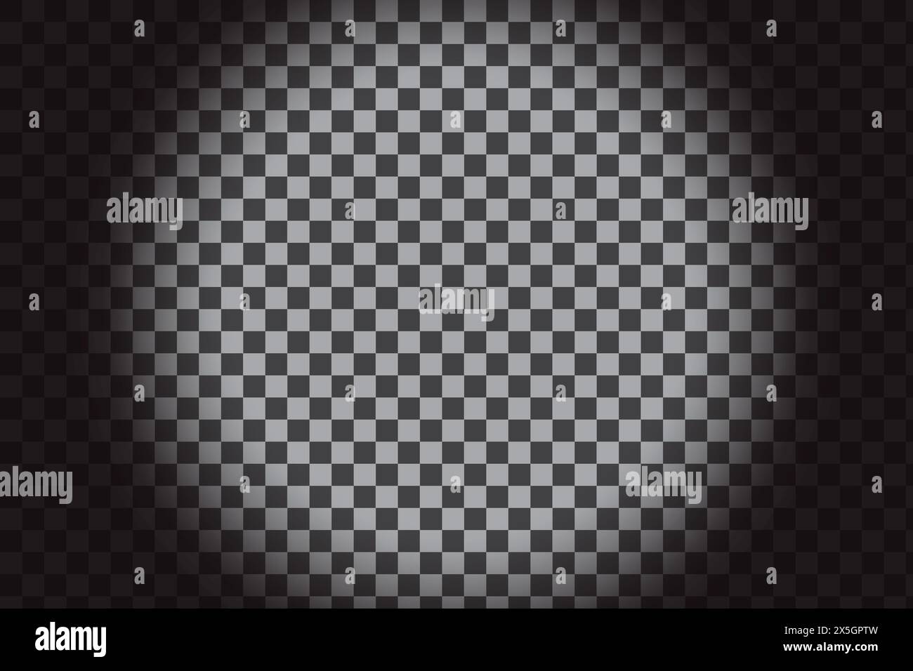 Checkerboard pattern with central spotlight. Gradient fade. Vector ...