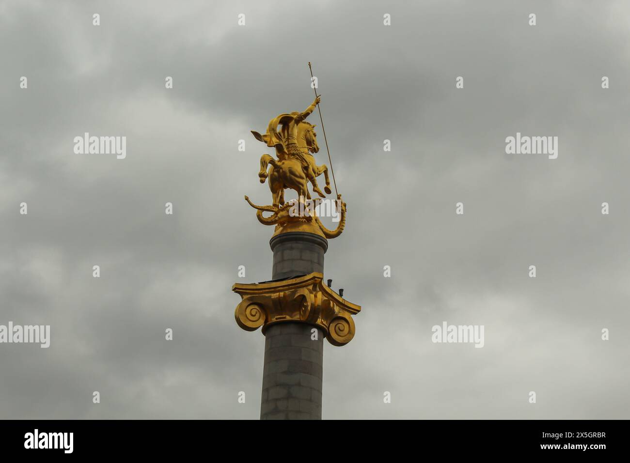 Tbilisi, Georgia. Liberty Monument Depicting St George Slaying The ...