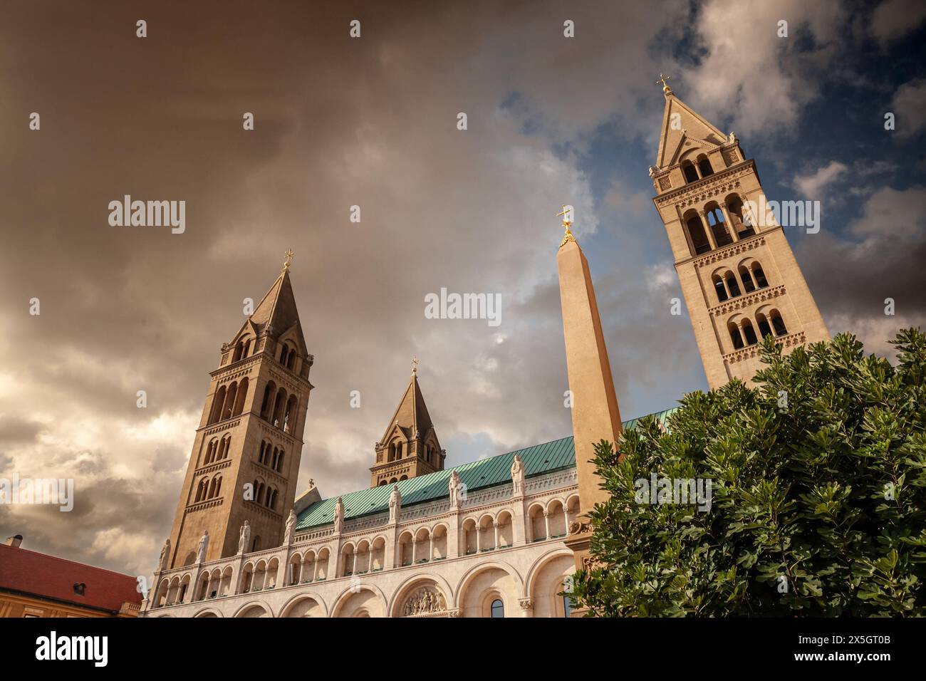 Picture of Pecsi Dom, the main church and cathedral of Pecs, Hungary ...