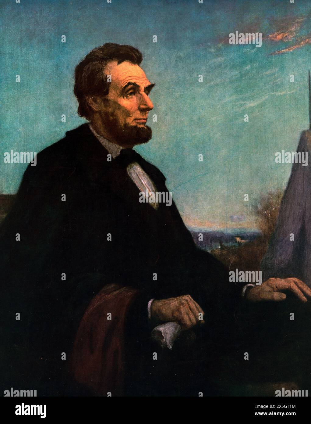 Painting of Abraham Lincoln, painted circa 1921 Stock Photo - Alamy