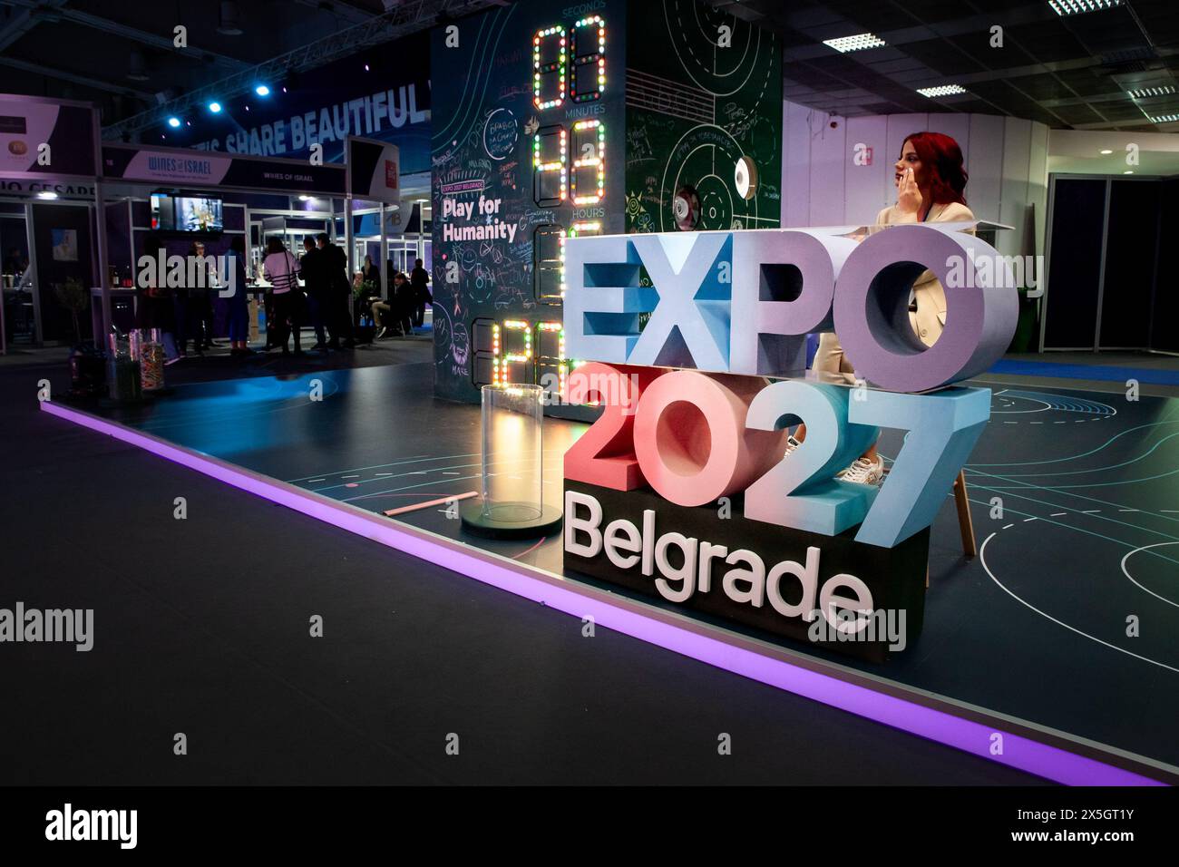 Picture of a sign promoting the Expo 2027 Belgrade in Belgrade, Serbia ...
