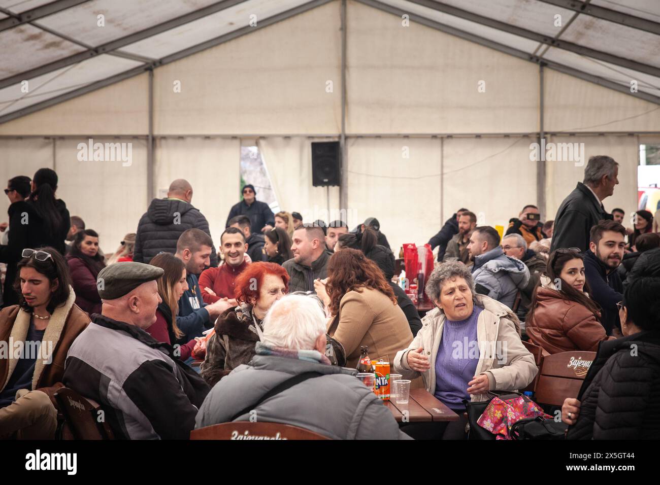 Picture of old serbian people in the serbian village of kacarevo ...