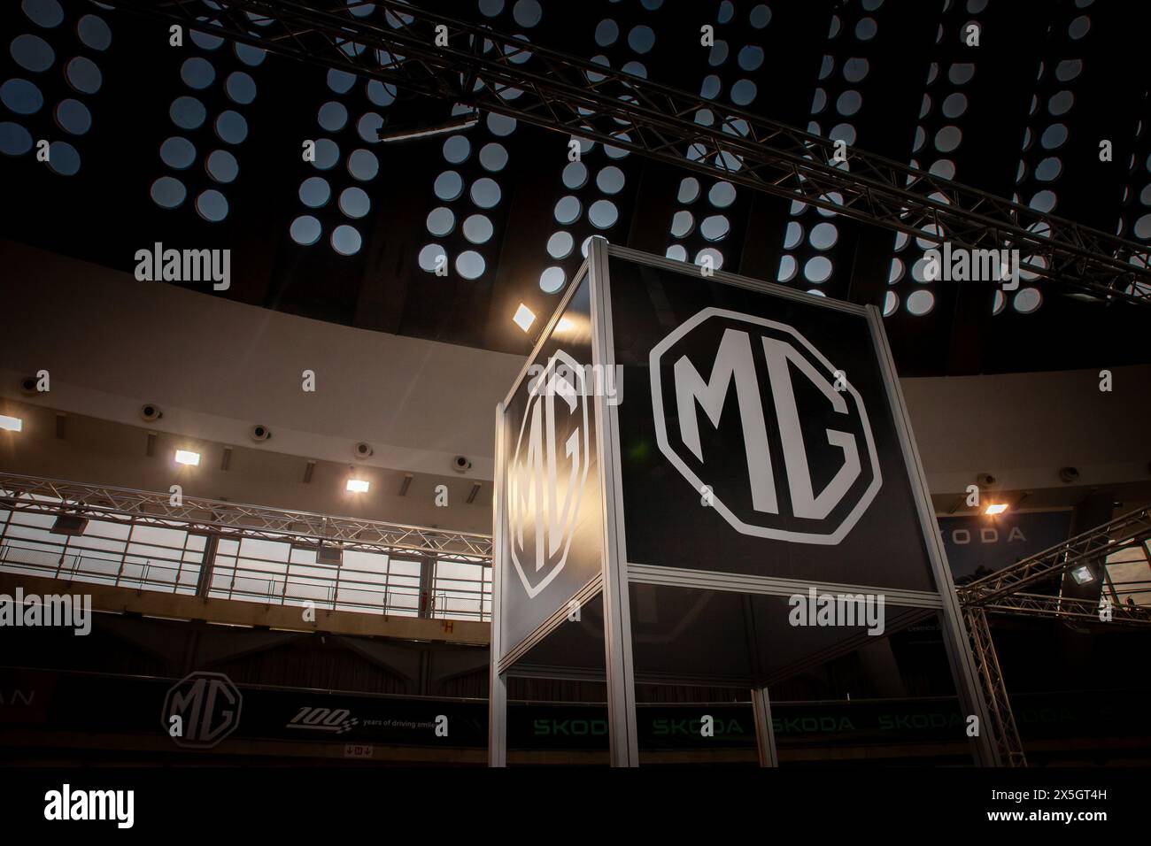 Picture of a sign with the logo of MG on their main store for Belgrade ...
