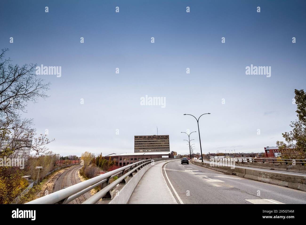 Picture of the Rosemont Boulevard, a Montreal urban highway in Quebec ...
