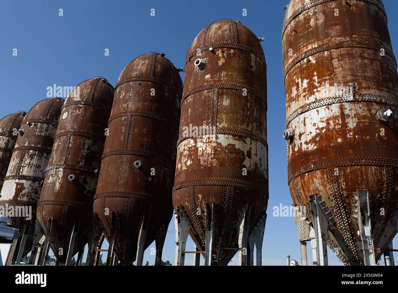 Old rusty industrial tanks Stock Photo - Alamy