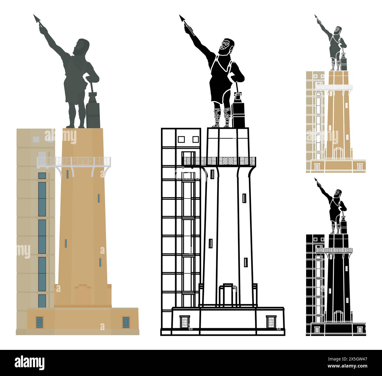 Vulcan statue in Birmingham, Alabama, USA Stock Vector Image & Art - Alamy