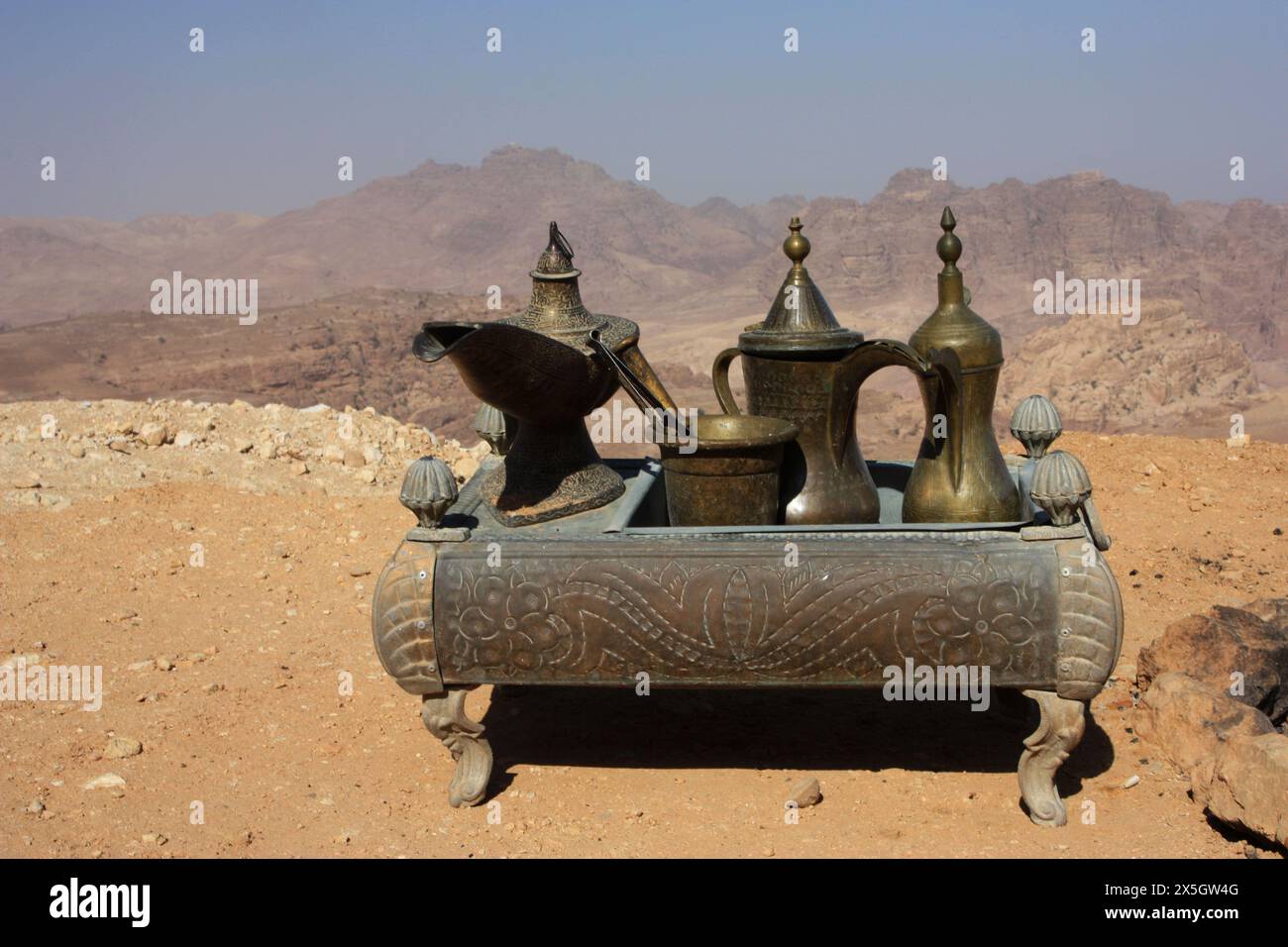 Petra Jordan and surrounding landscape Stock Photo - Alamy