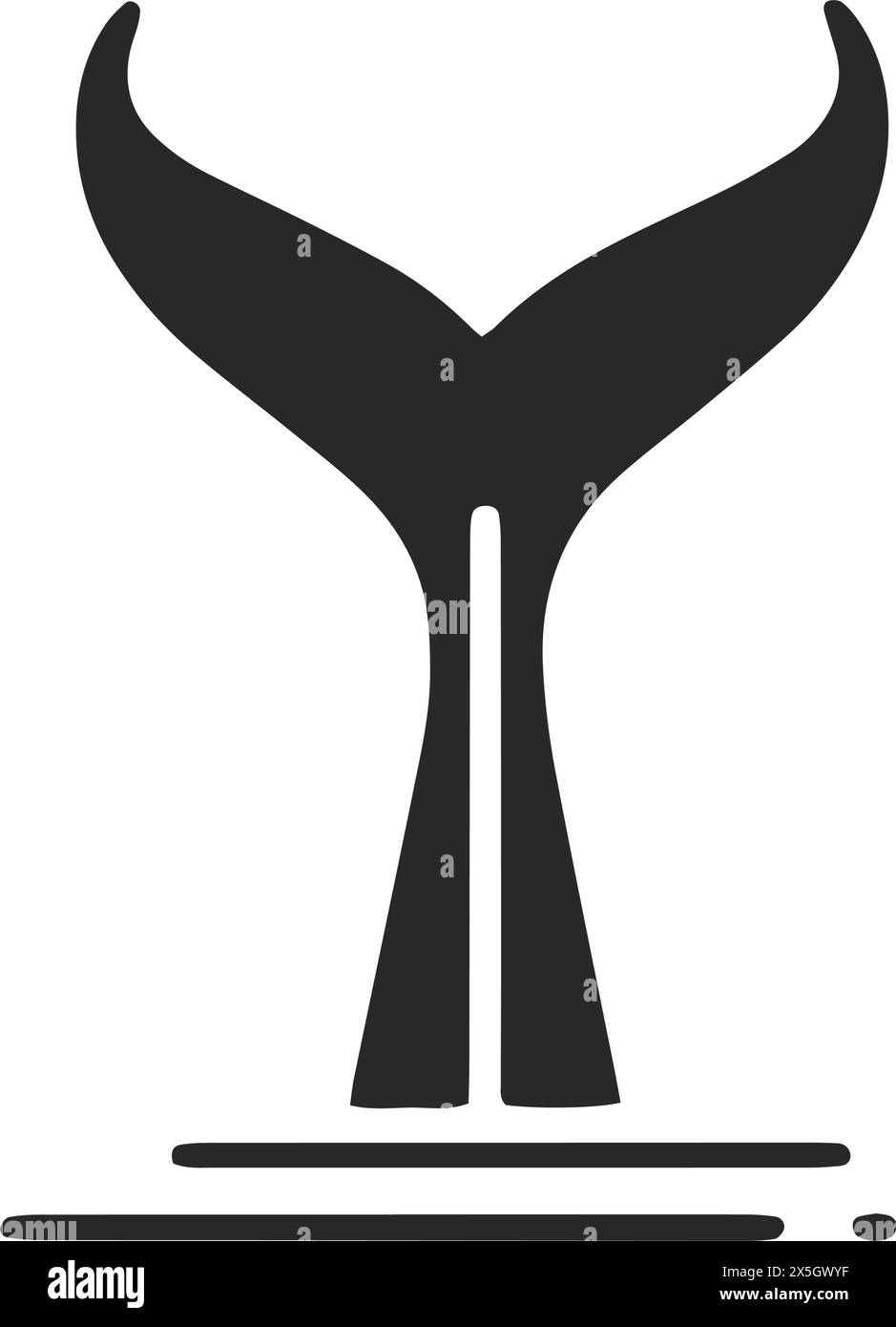 Minimalist Whale Tail Icon vector Stock Vector Image & Art - Alamy