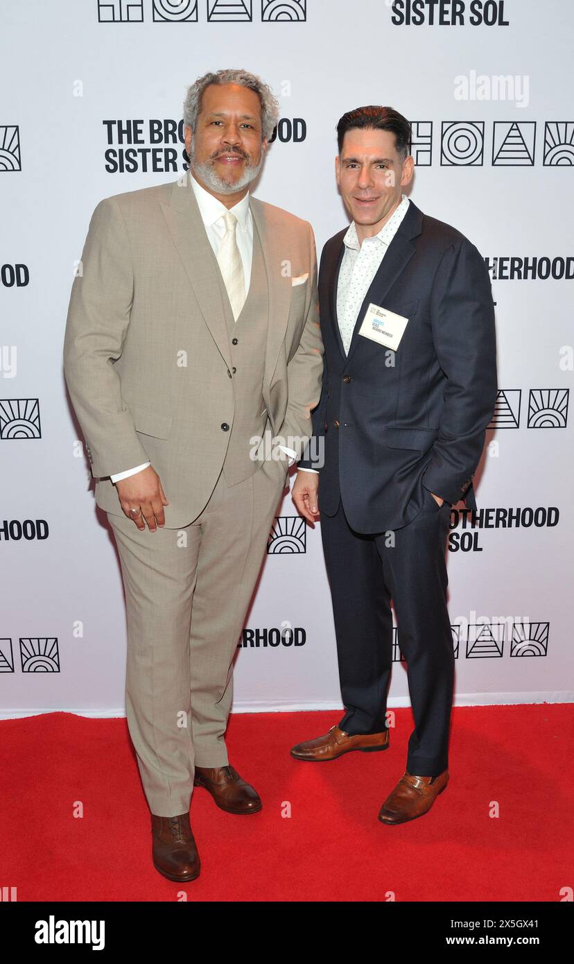 New York, USA. 09th May, 2024. L-R: Khery Lazarre-White and Miguel Vias attend the BroSis Voices ...