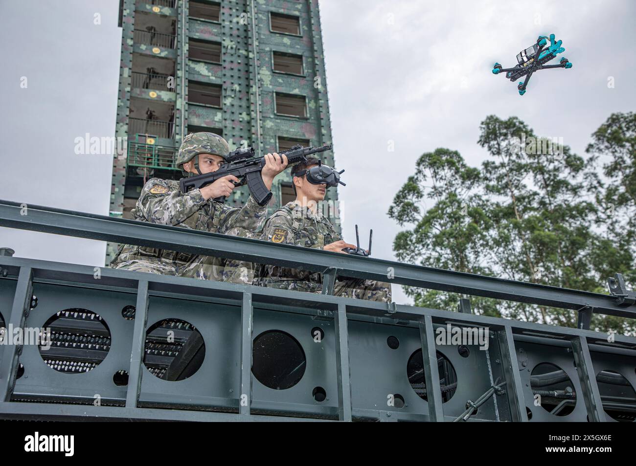 NANNING, CHINA - MAY 9, 2024 - Participants of an unmanned aerial ...