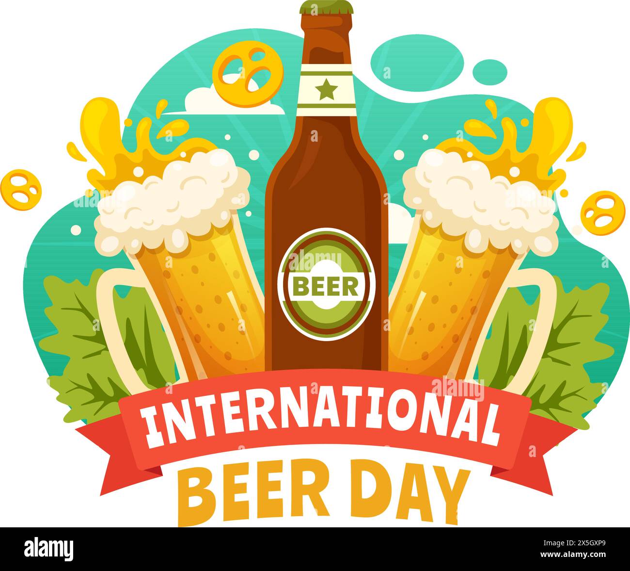 American beer day vector vectors Cut Out Stock Images & Pictures - Alamy