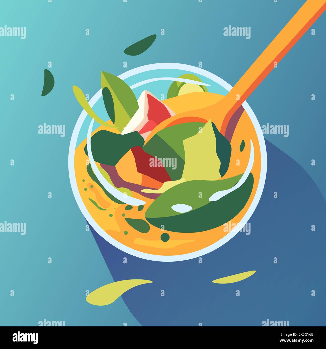 Mixed Vegetable Salad Bowl Vector Stock Vector Image & Art - Alamy