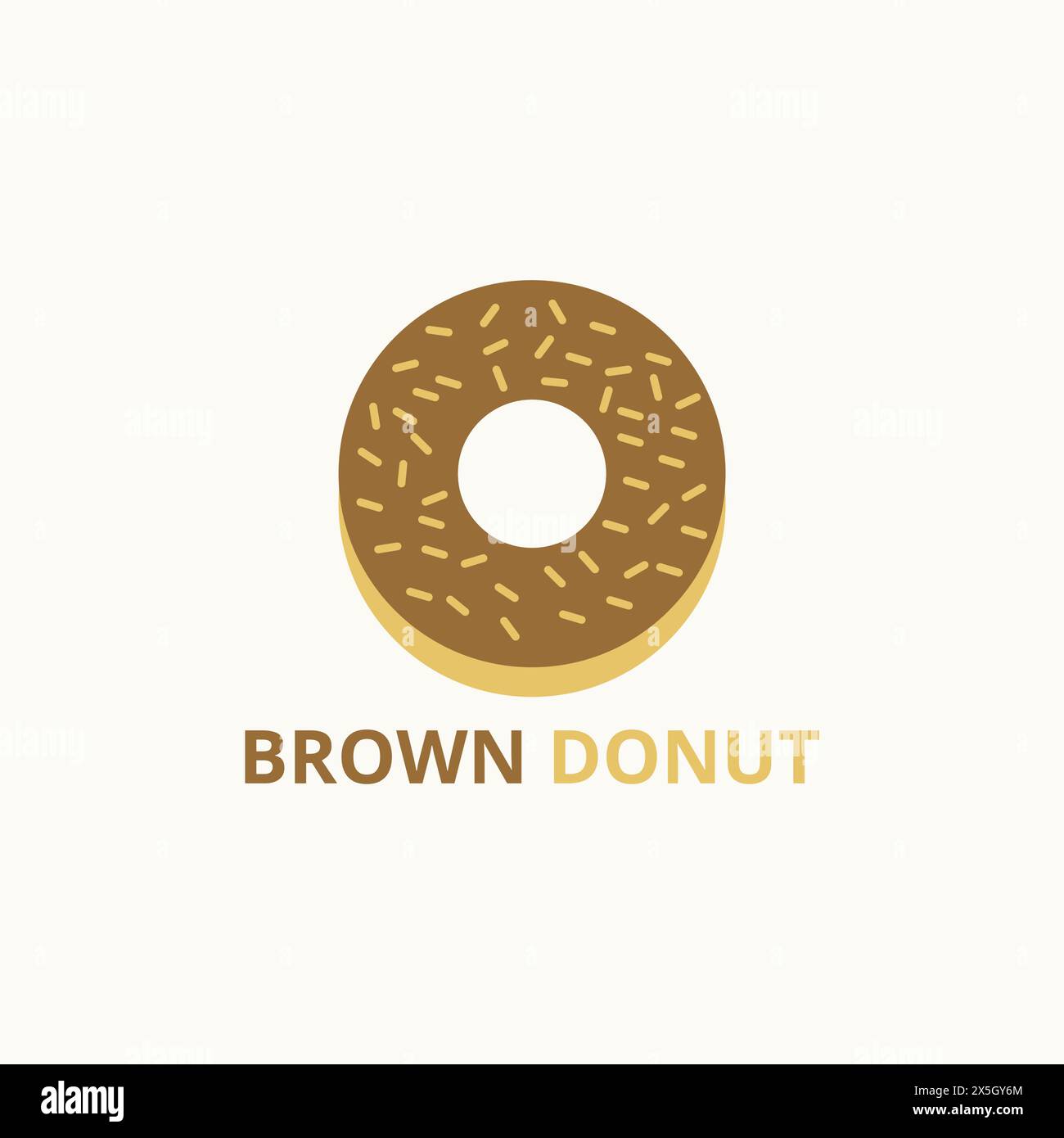 Brown donut logo with sprinkles of sprinkles on it Stock Vector Image ...