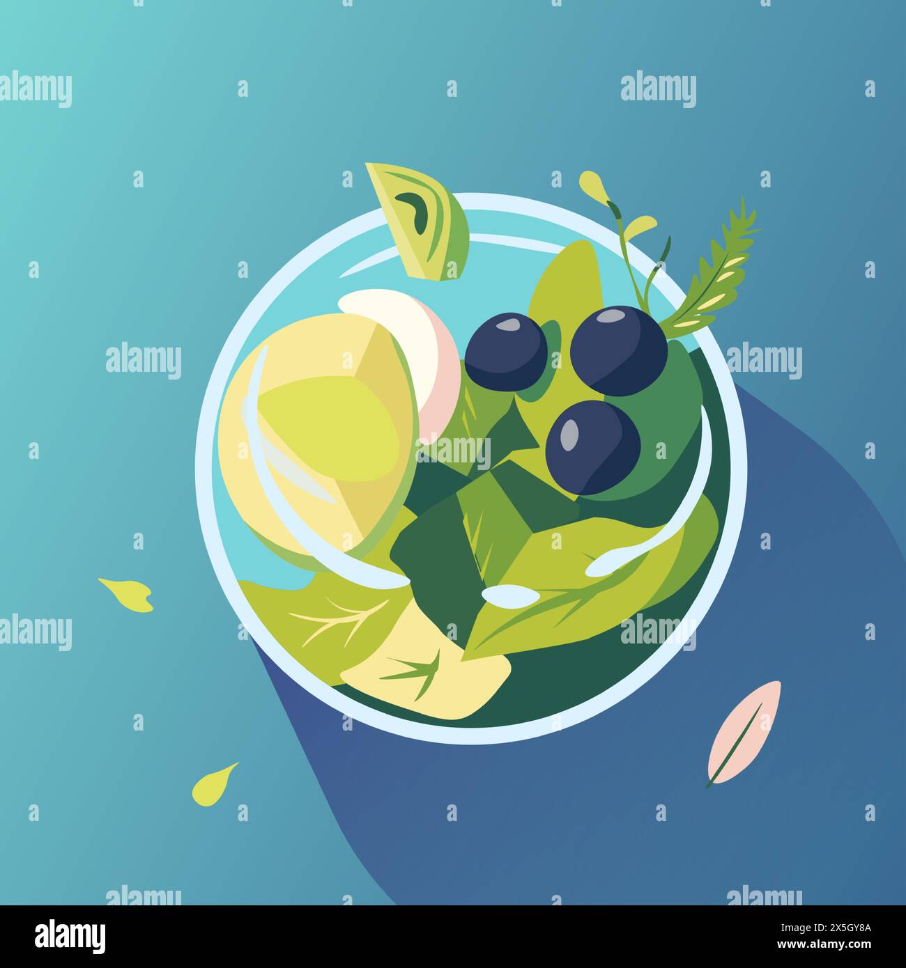 Mixed Vegetable Salad Bowl Vector Stock Vector Image & Art - Alamy