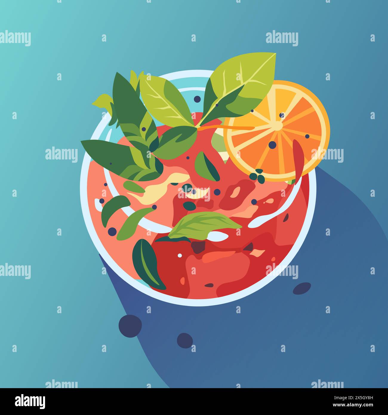 Elegant Citrus Salad Vector Illustration Stock Vector Image & Art - Alamy