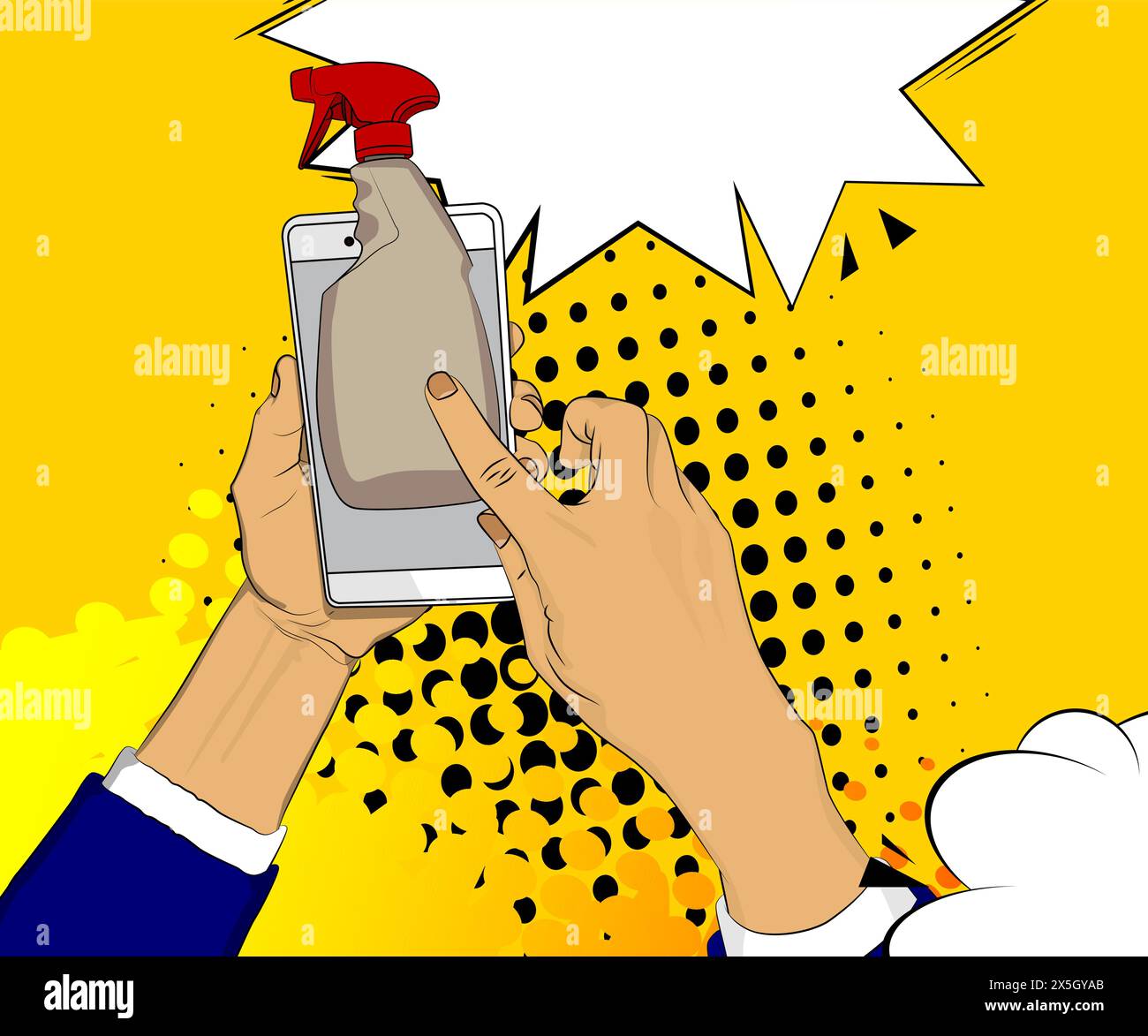 Cartoon cleaning product comic hi-res stock photography and images - Alamy