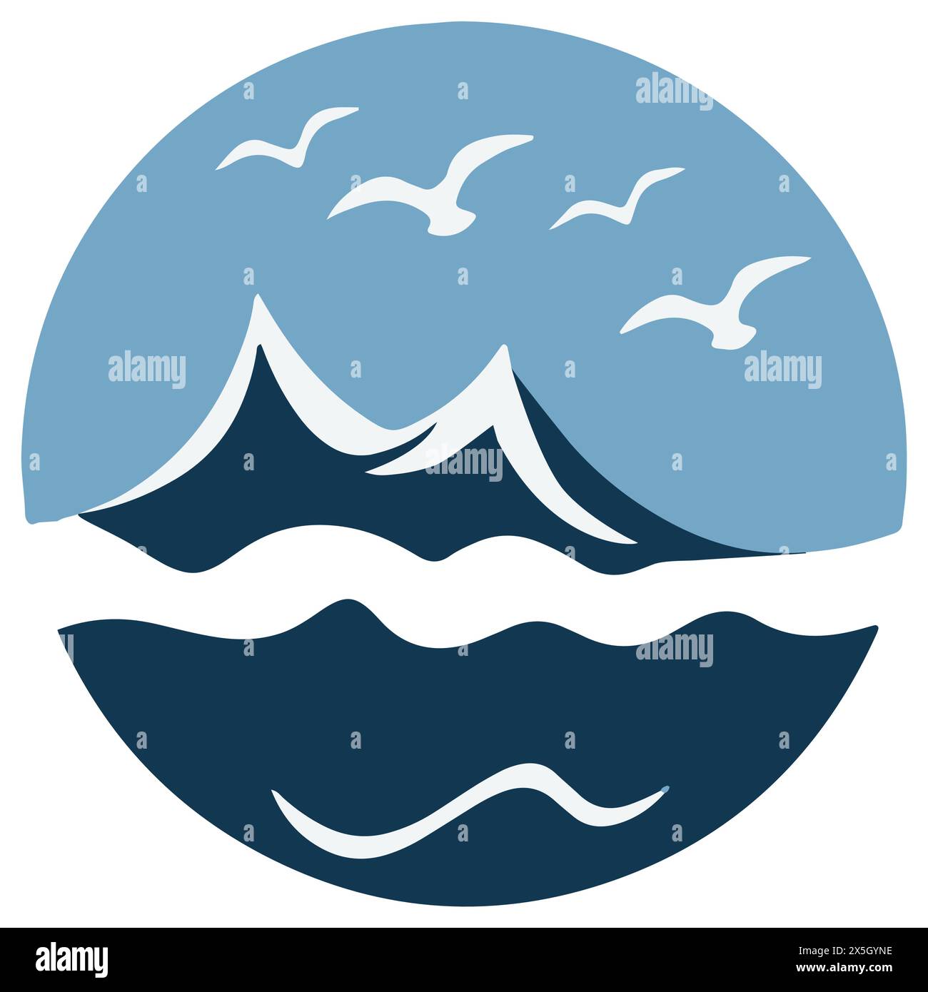 Nautical Theme Vector Circle Design Stock Vector Image & Art - Alamy