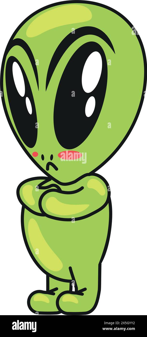 alien green creature Stock Vector Image & Art - Alamy