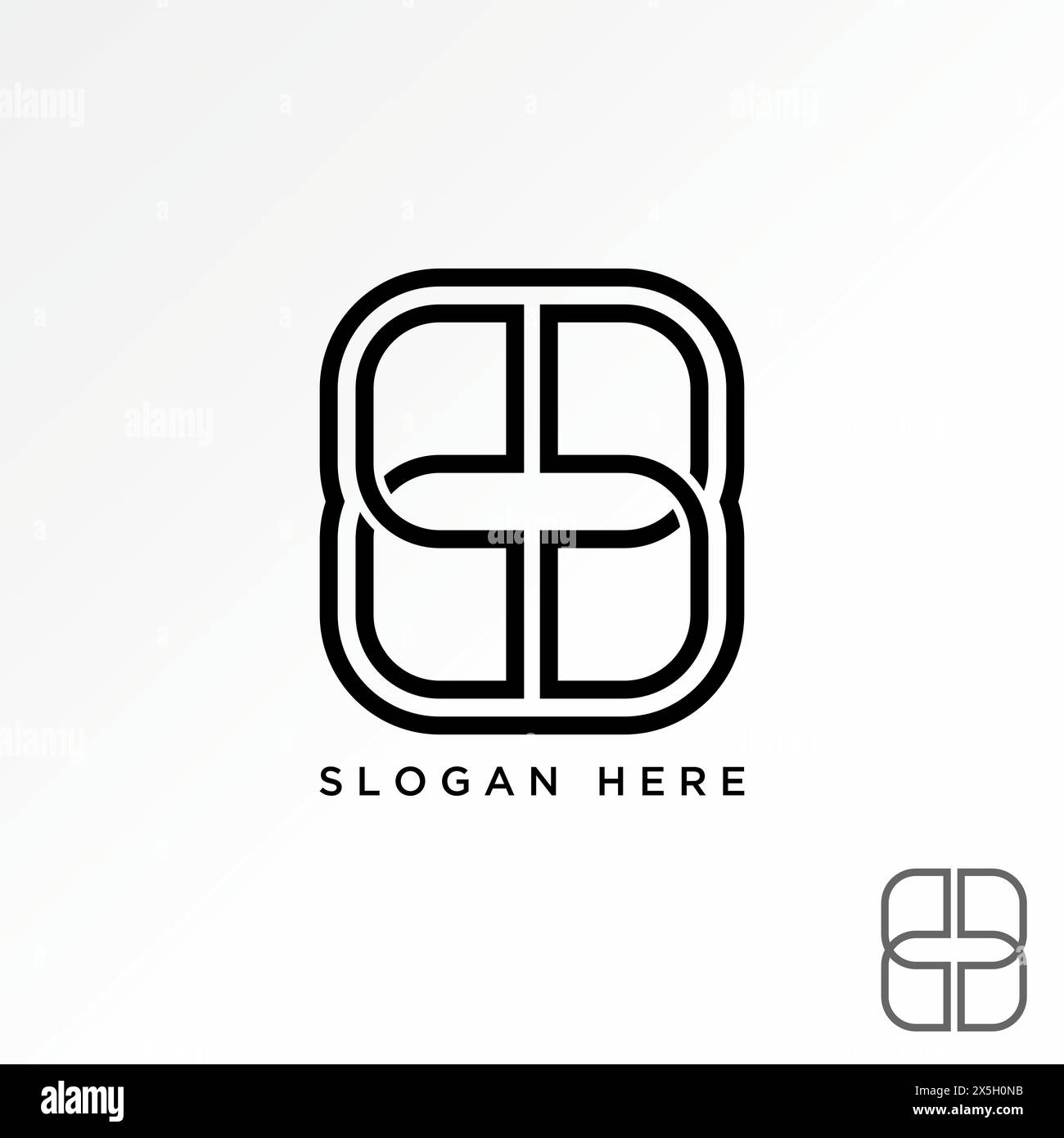 Logo design graphic creative concept premium vector stock initial ...