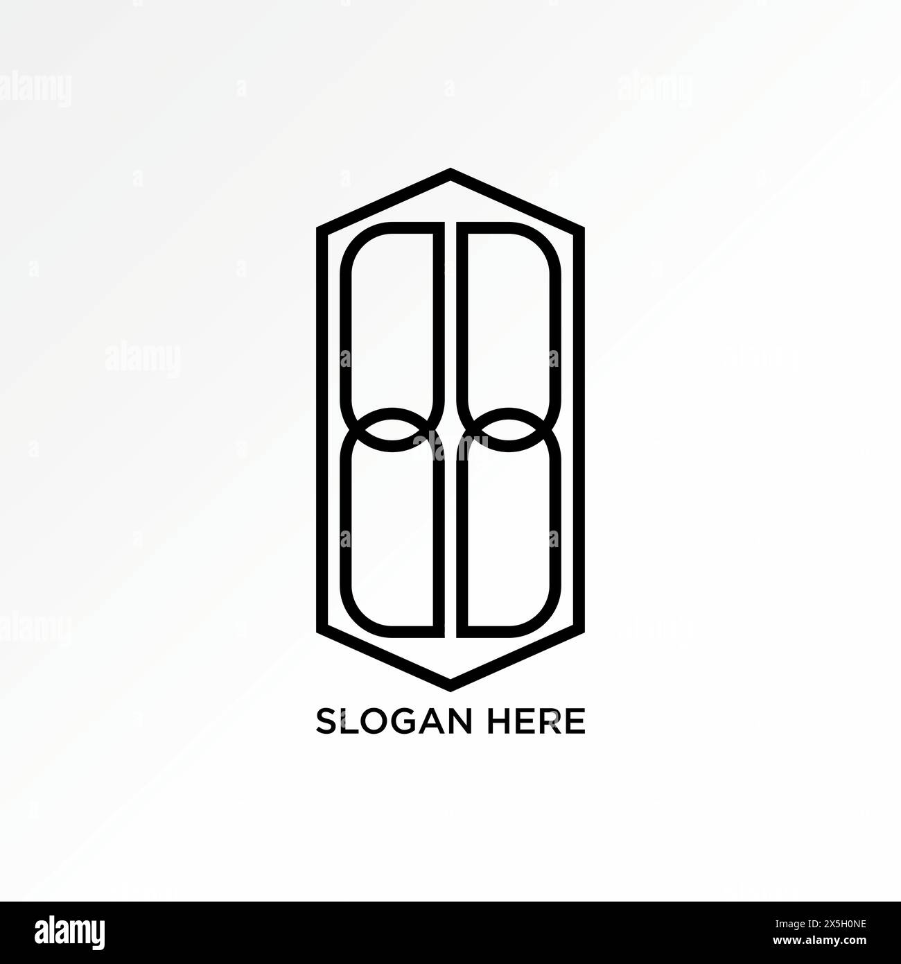 Logo design graphic creative concept premium vector stock initial ...