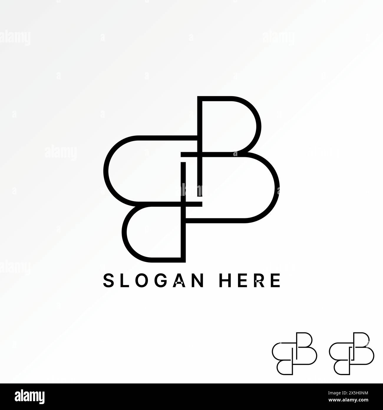 Logo design graphic creative concept premium vector stock initial ...