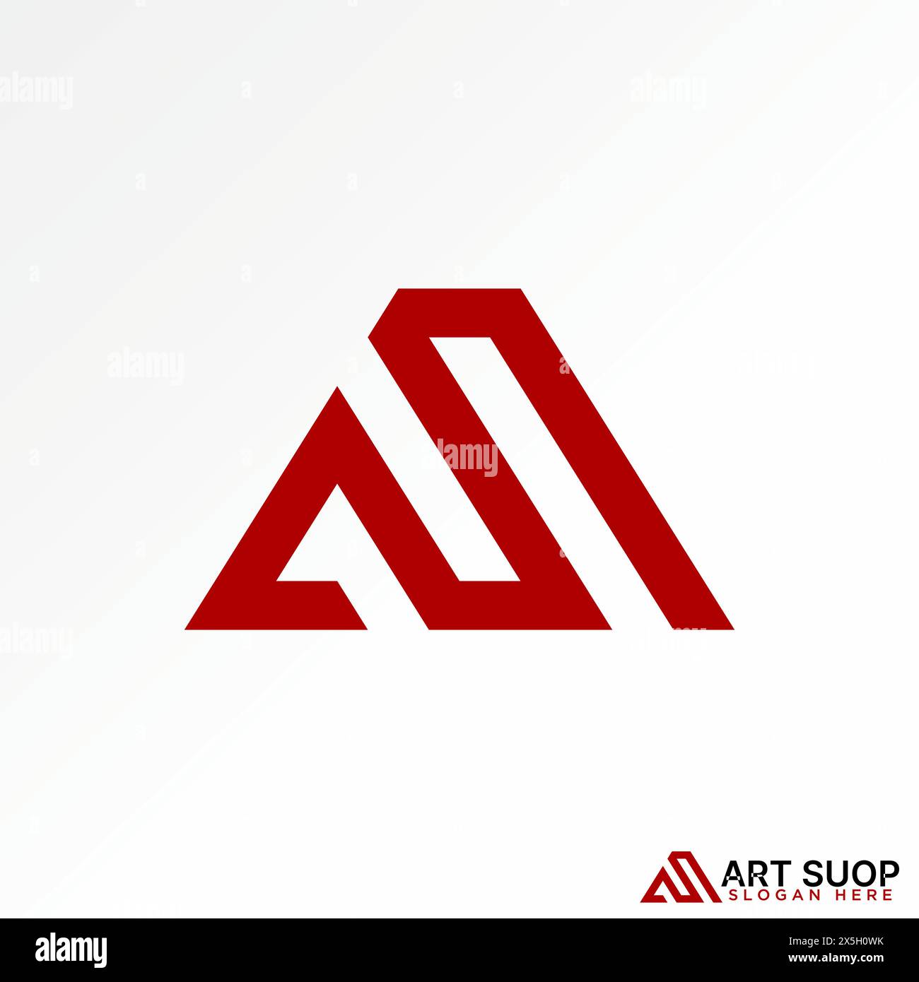 Logo design graphic concept creative vector premium stock abstract letter initial AS serif font ...