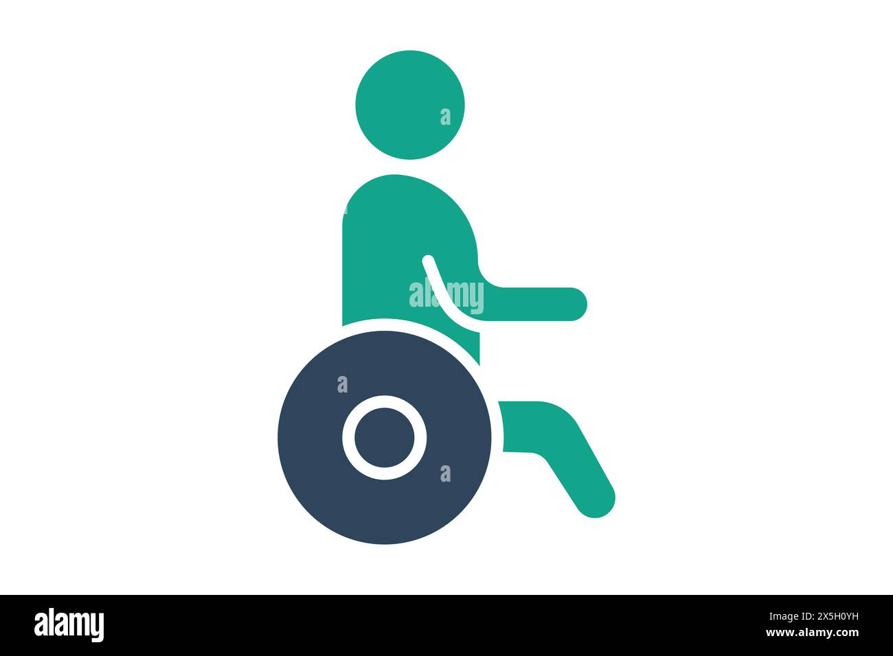 handicapped icon. people use wheelchairs. icon related to elderly. solid icon style. old age ...