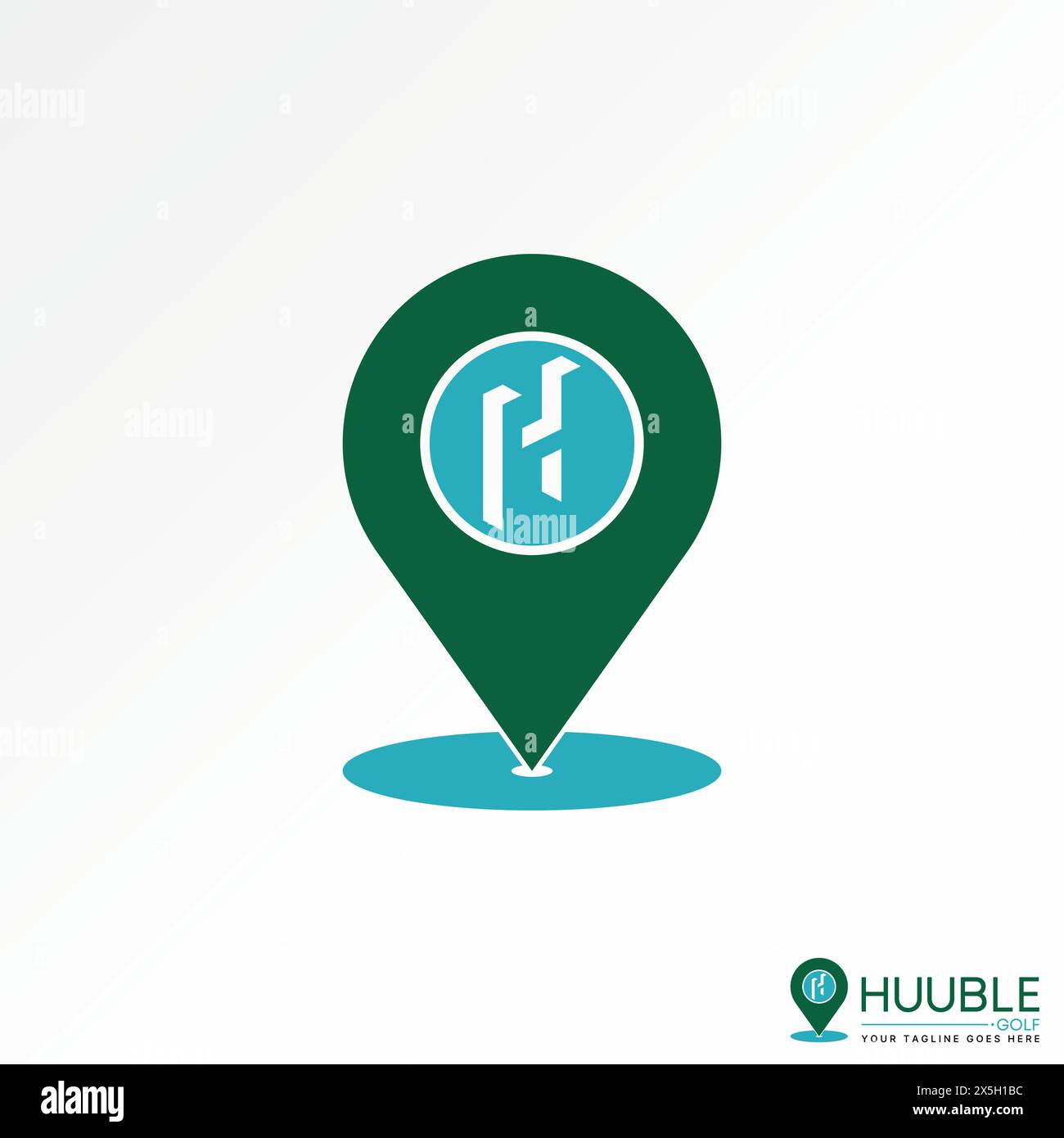 Logo design graphic concept creative vector premium stock unique place ...