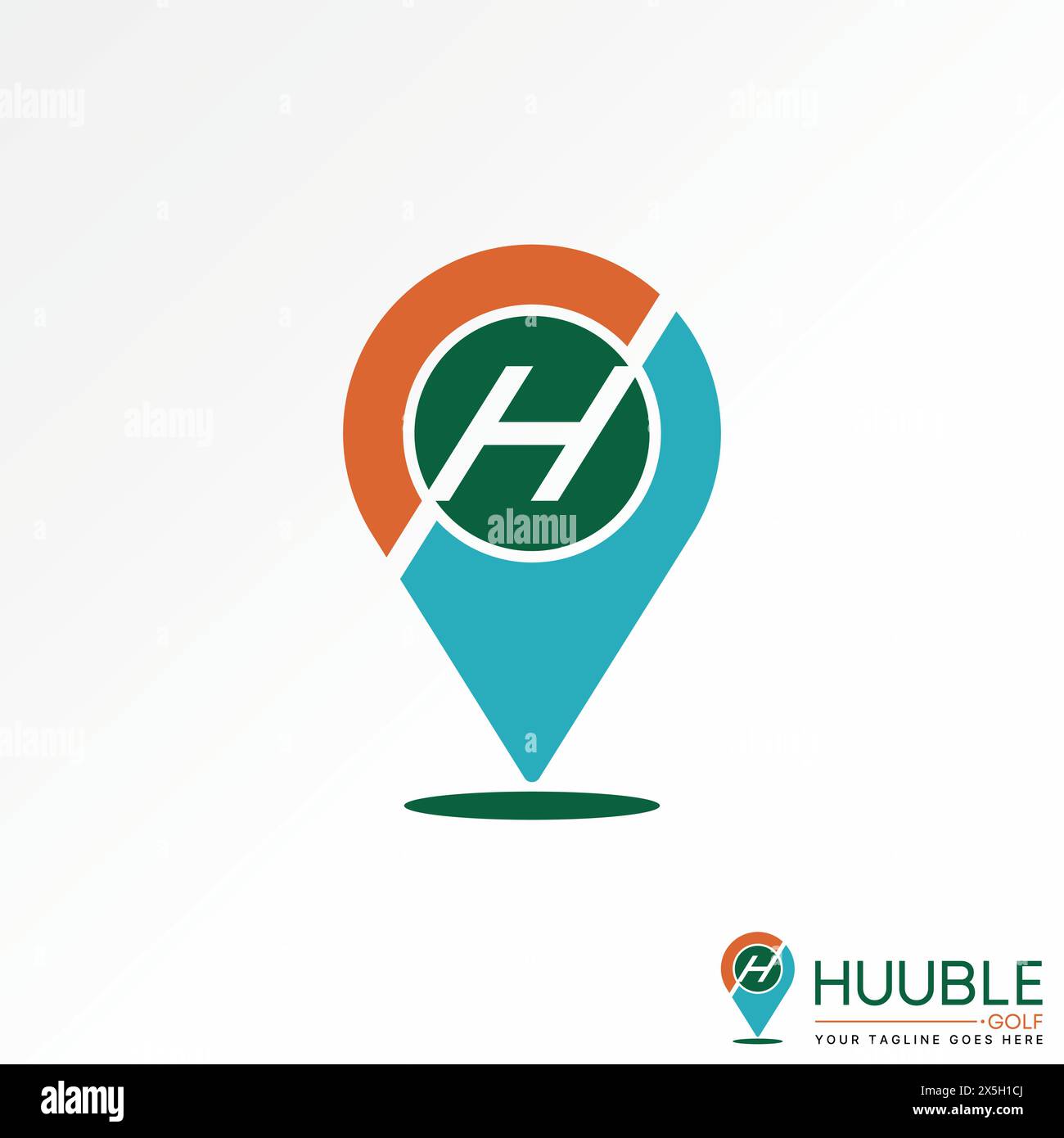 Logo design graphic concept creative vector premium stock unique abstract place symbol with ...