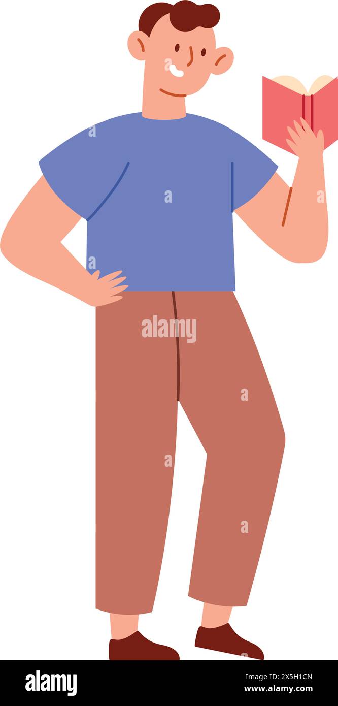 reader man character isolated design Stock Vector Image & Art - Alamy