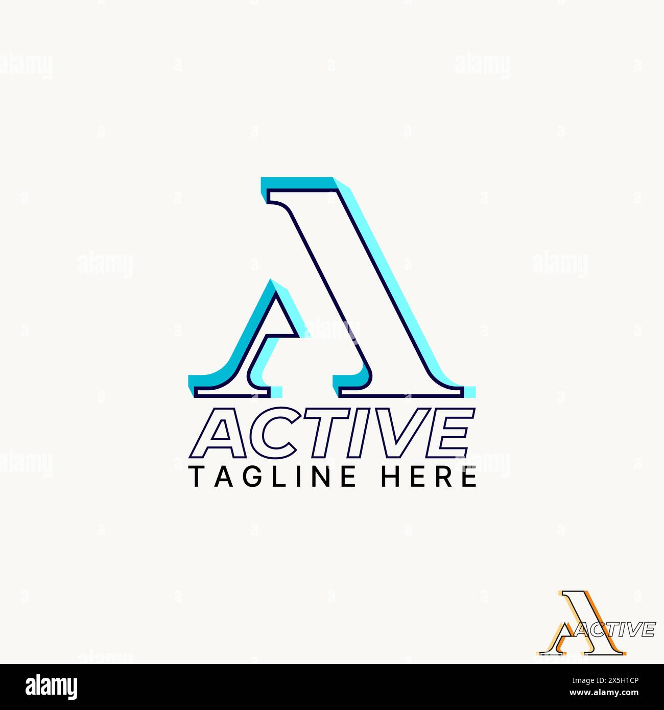 Logo design graphic concept creative premium vector stock unique abstract initial letter A line ...