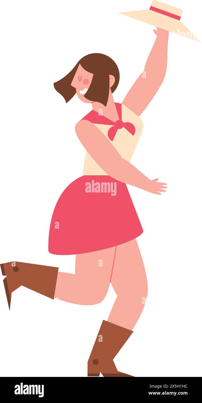 rodeo woman dancing isolated design Stock Vector Image & Art - Alamy