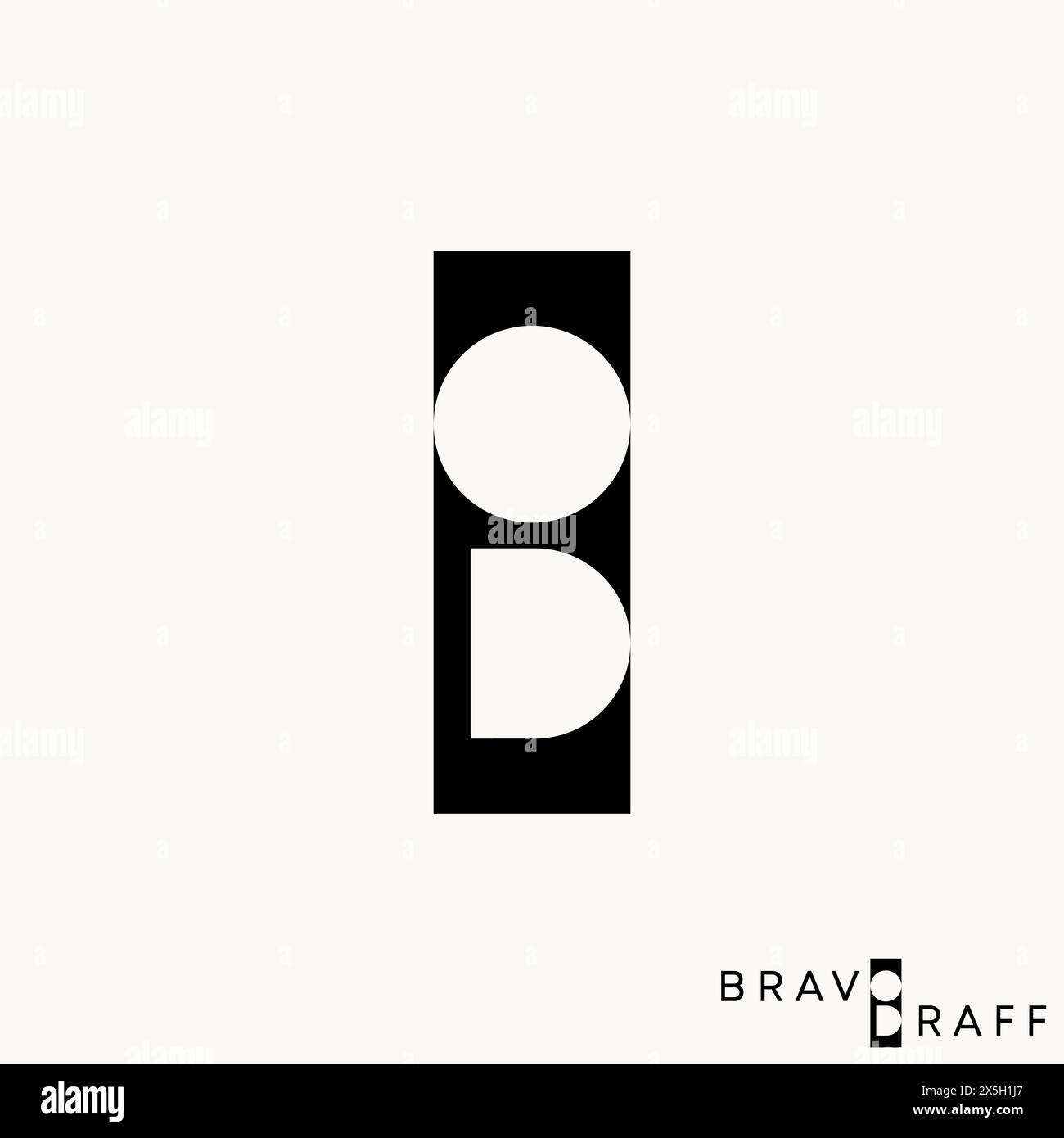 Logo design graphic concept creative vector premium stock abstract letter initial OD with ...