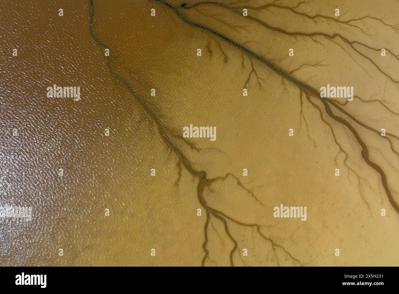 Aerial view of Acigol Lake and natural tree figures, Denizli Turkey ...