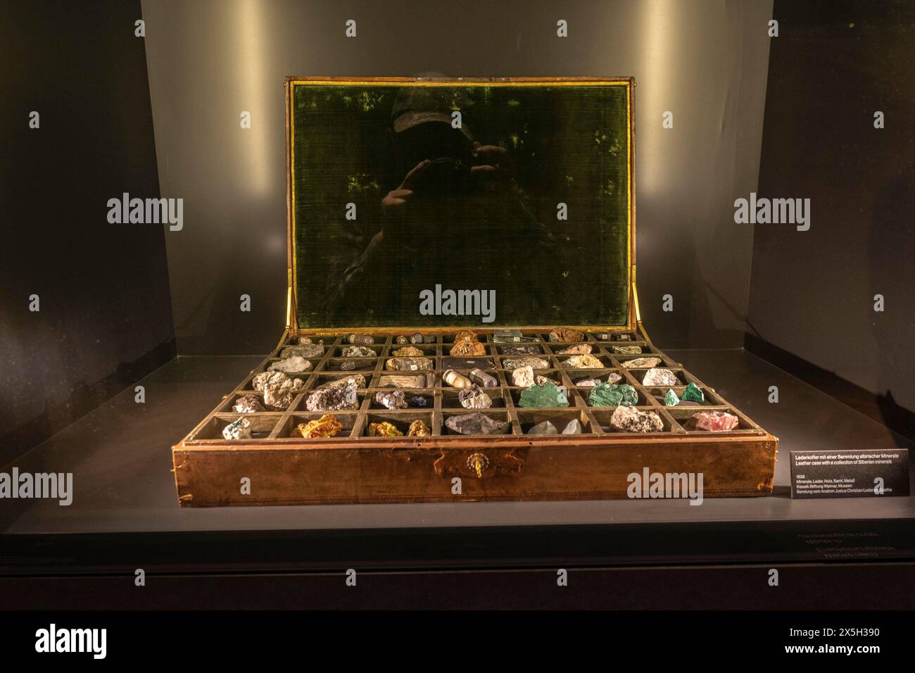 Exhibits, rock collection in the Goethe National Museum, Weimar ...