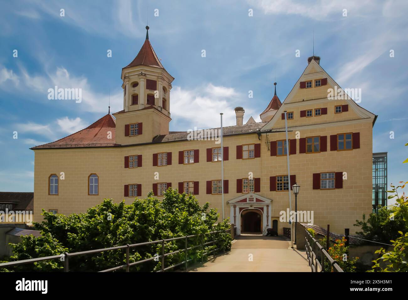 Brenz Castle, Renaissance castle from the 17th century, bridge ...