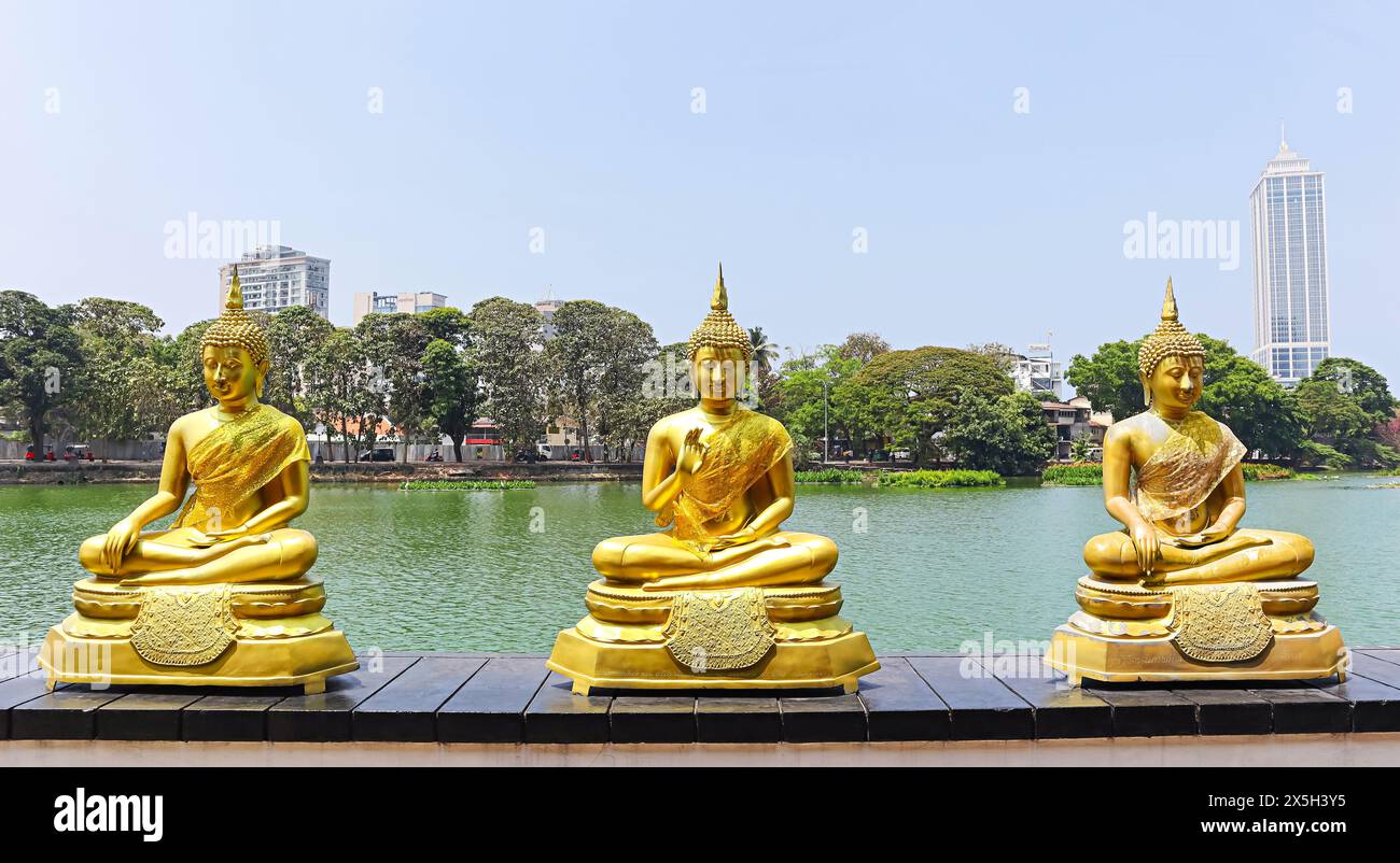 Statues of Lord Buddha in different Poses, Gangarama Sima Malaka ...