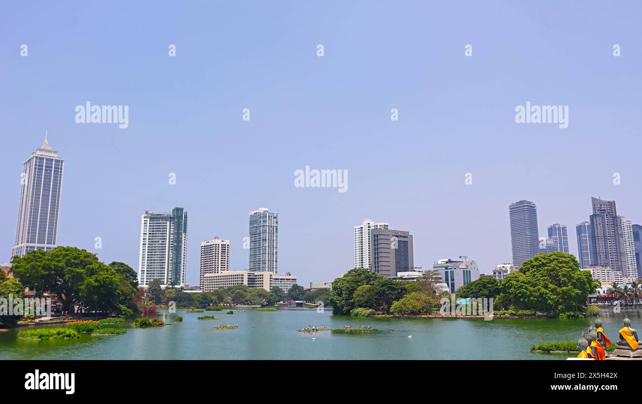 View of Gangaramaya Park and Skyline Colombo, Sri Lanka Stock Photo - Alamy